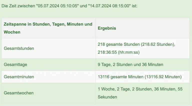 300 Stunden In Tage